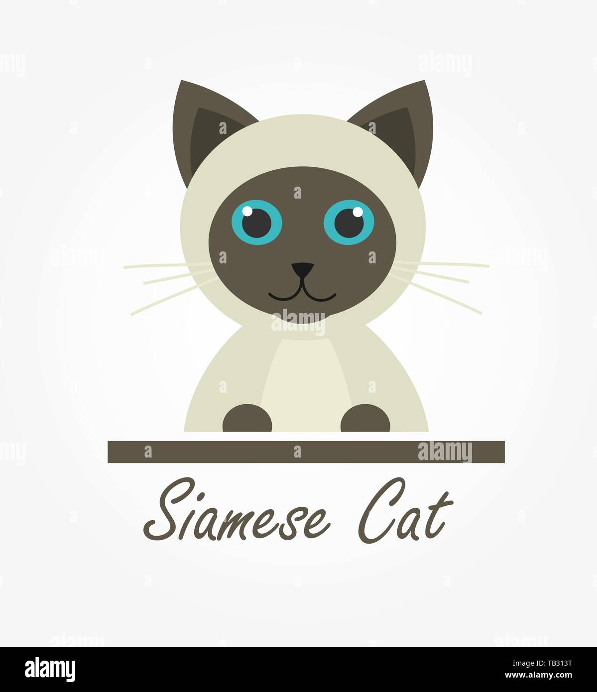 Siamese cat. Vector illustation Stock Vector Image & Art - Alamy