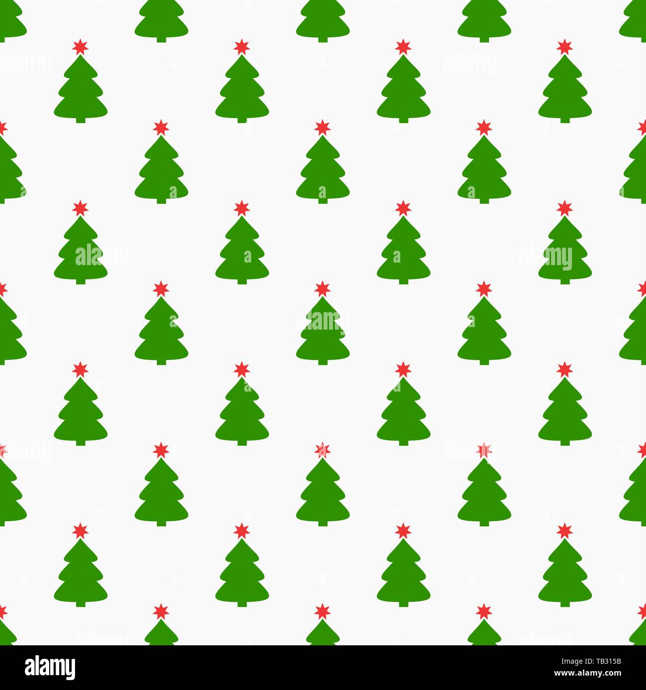 Christmas trees with star seamless pattern. Vector illustration Stock ...