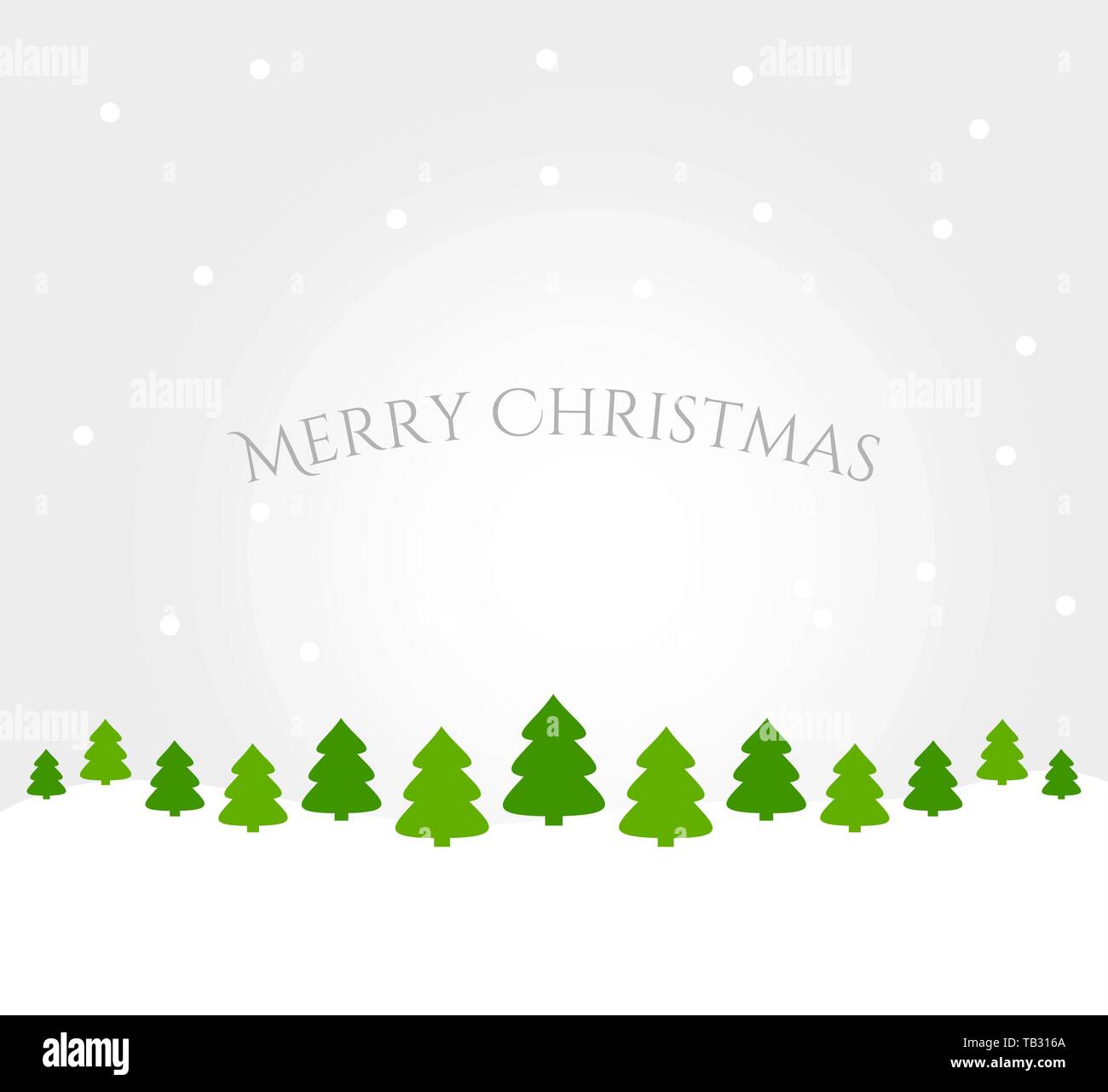 Christmas trees winter landscape background. Vector illustration Stock ...