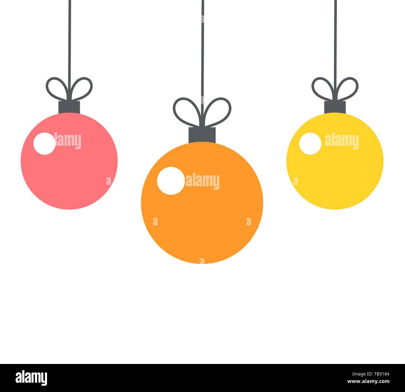 Christmas baubles hanging ornaments illustration Stock Vector Image ...