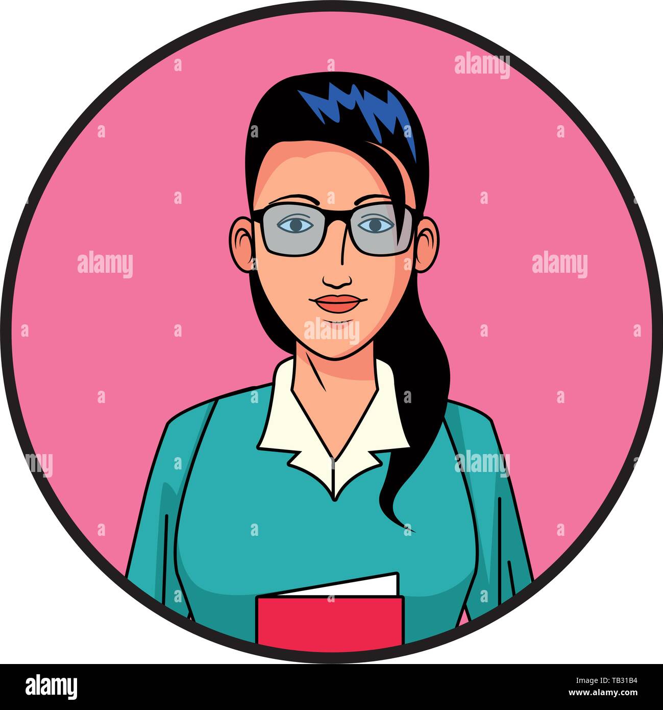 businesswoman avatar cartoon character profile picture Stock Vector ...