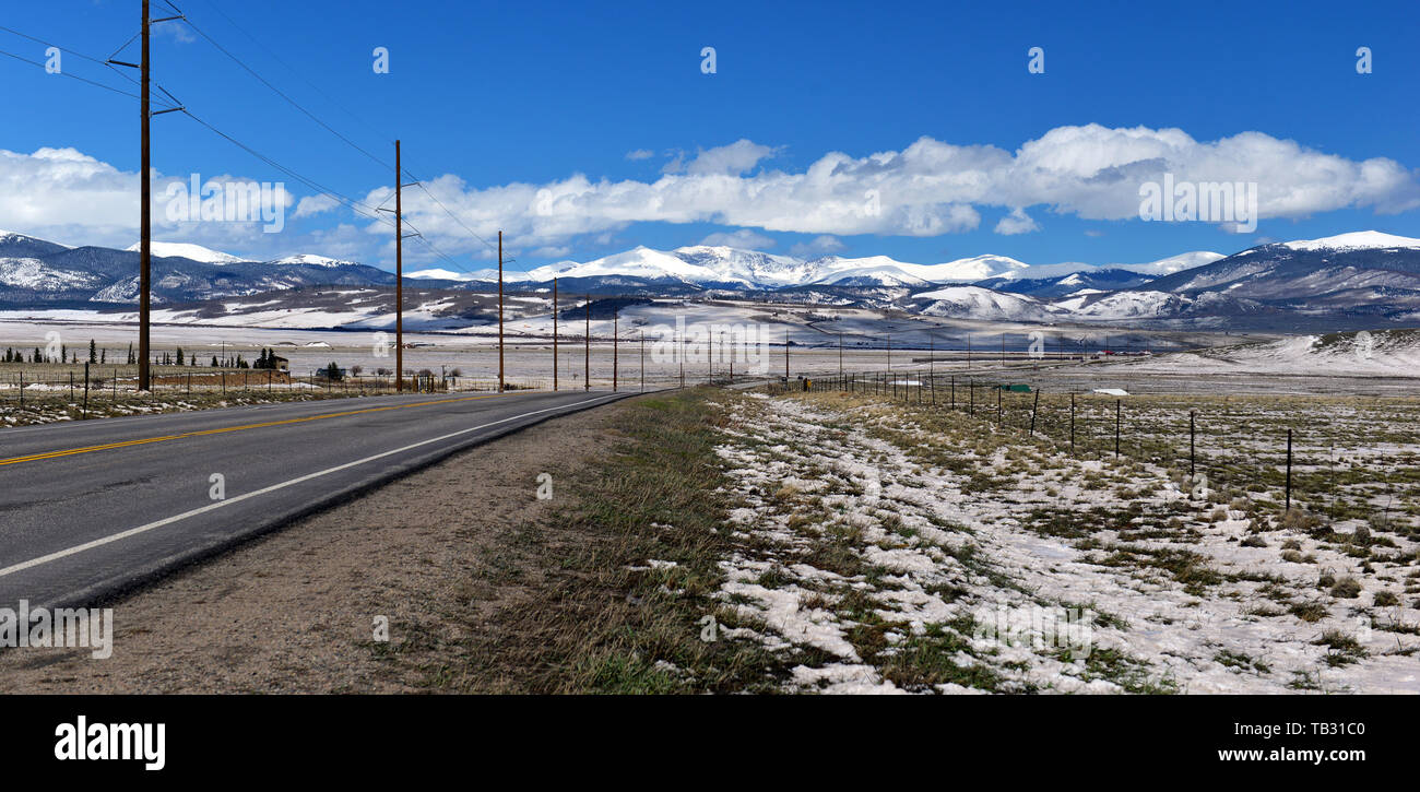 Beautiful high altitude alpine landscape with snow capped peaks, Rocky ...