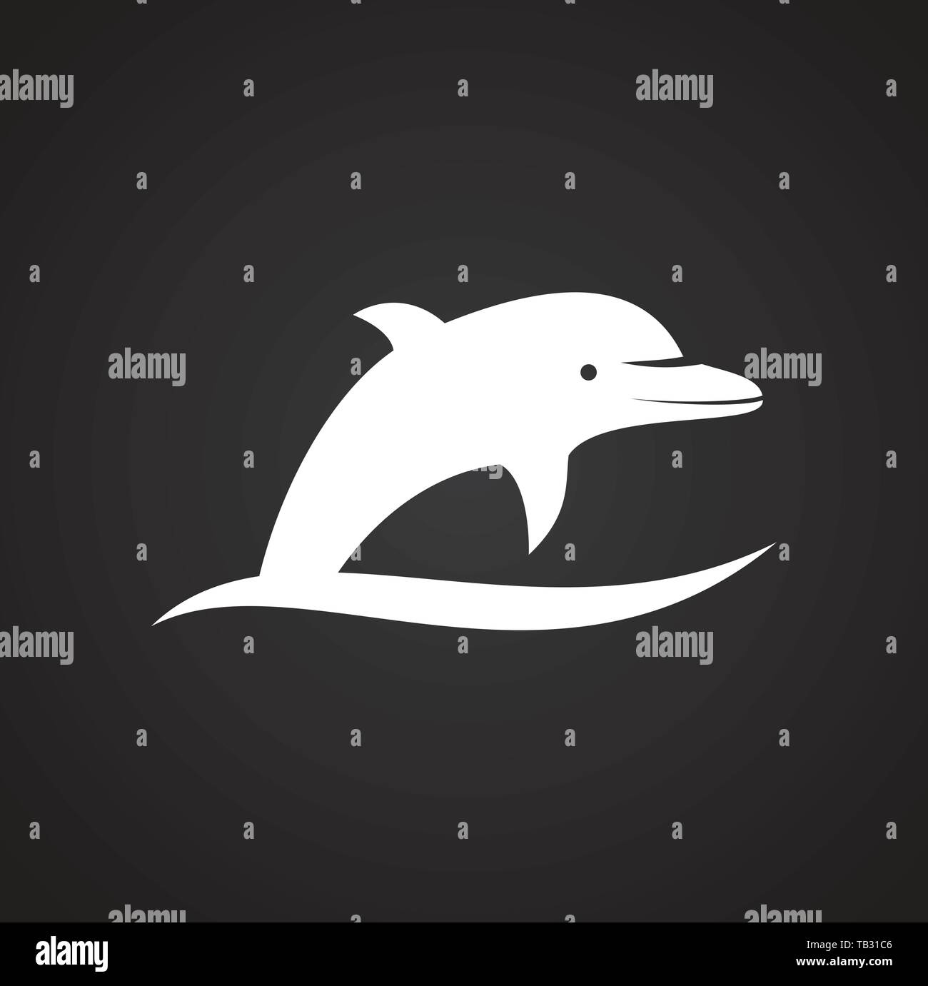 Dolphin icon on background for graphic and web design. Simple ...