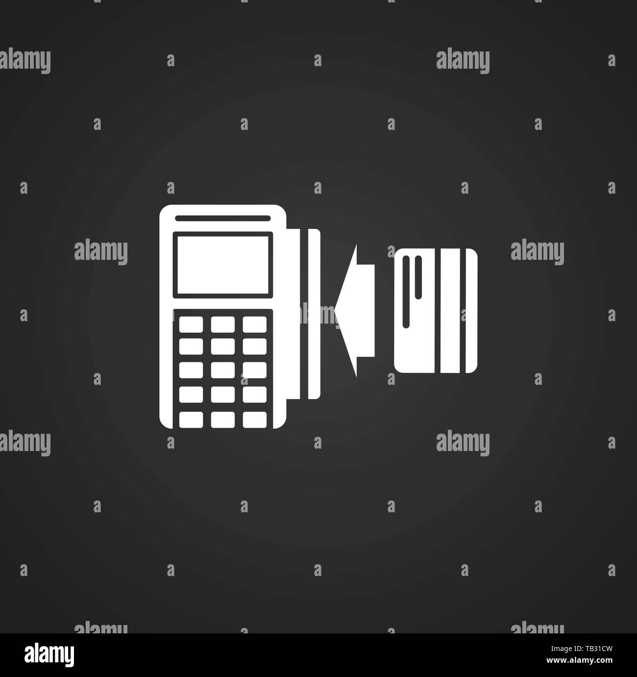 Pos terminal icon on background for graphic and web design. Simple ...