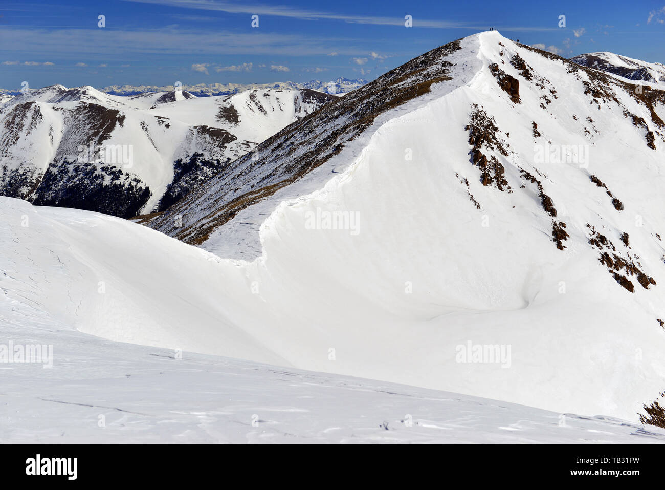 Beautiful high altitude alpine landscape with snow capped peaks, Rocky ...