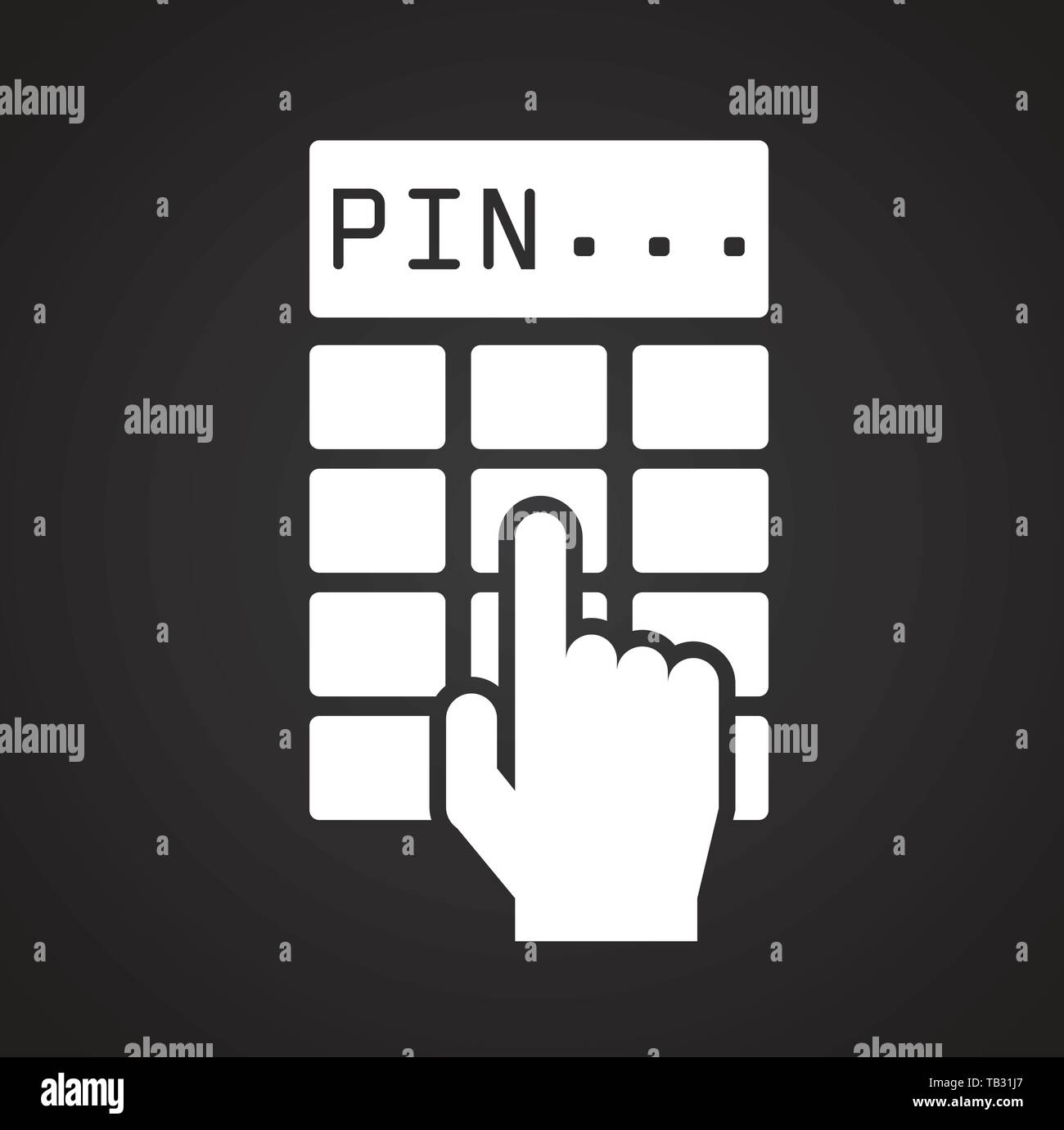Pos terminal icon on background for graphic and web design. Simple ...