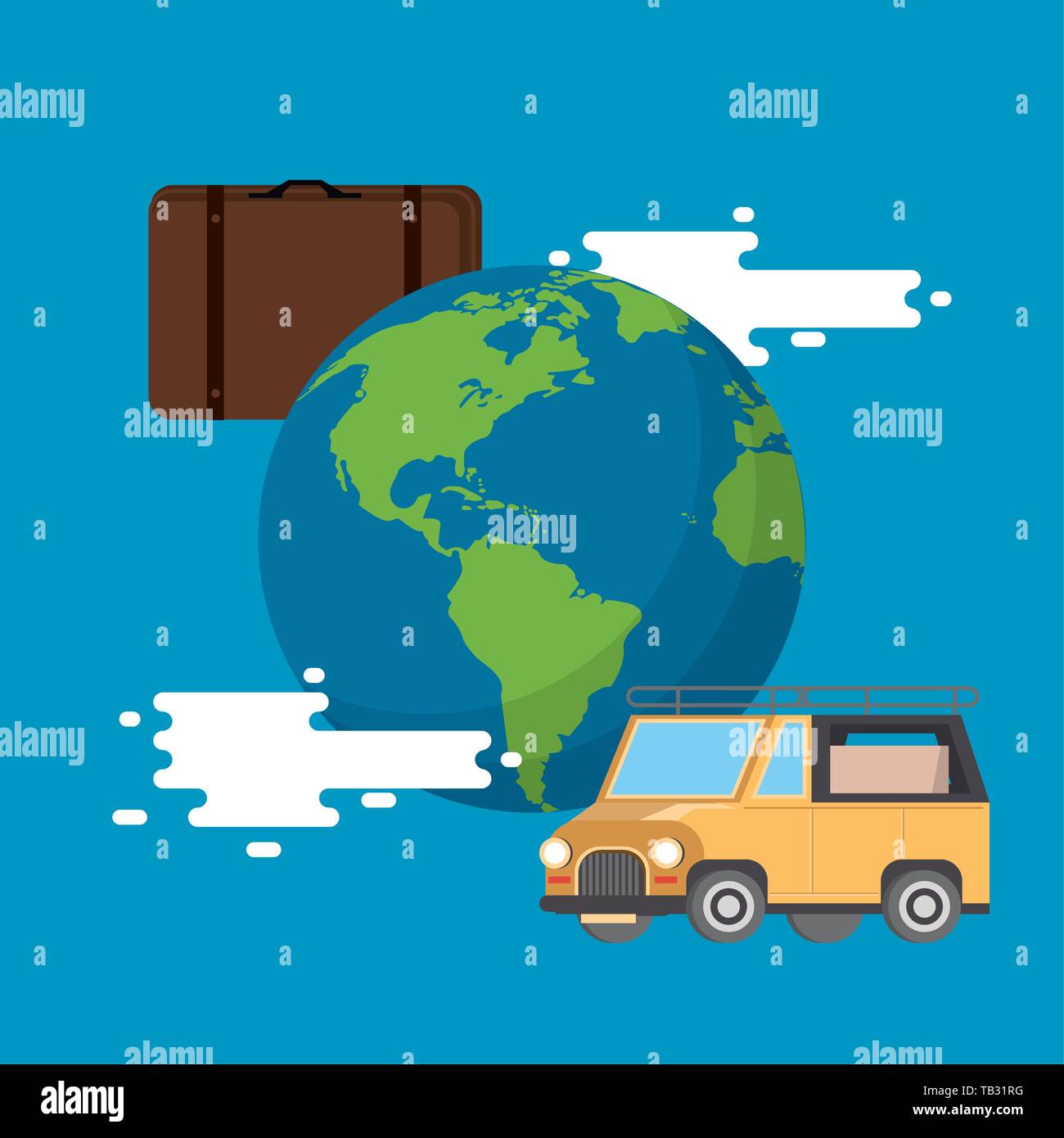 Travel and vacations cartoon scenery Stock Vector Image & Art - Alamy