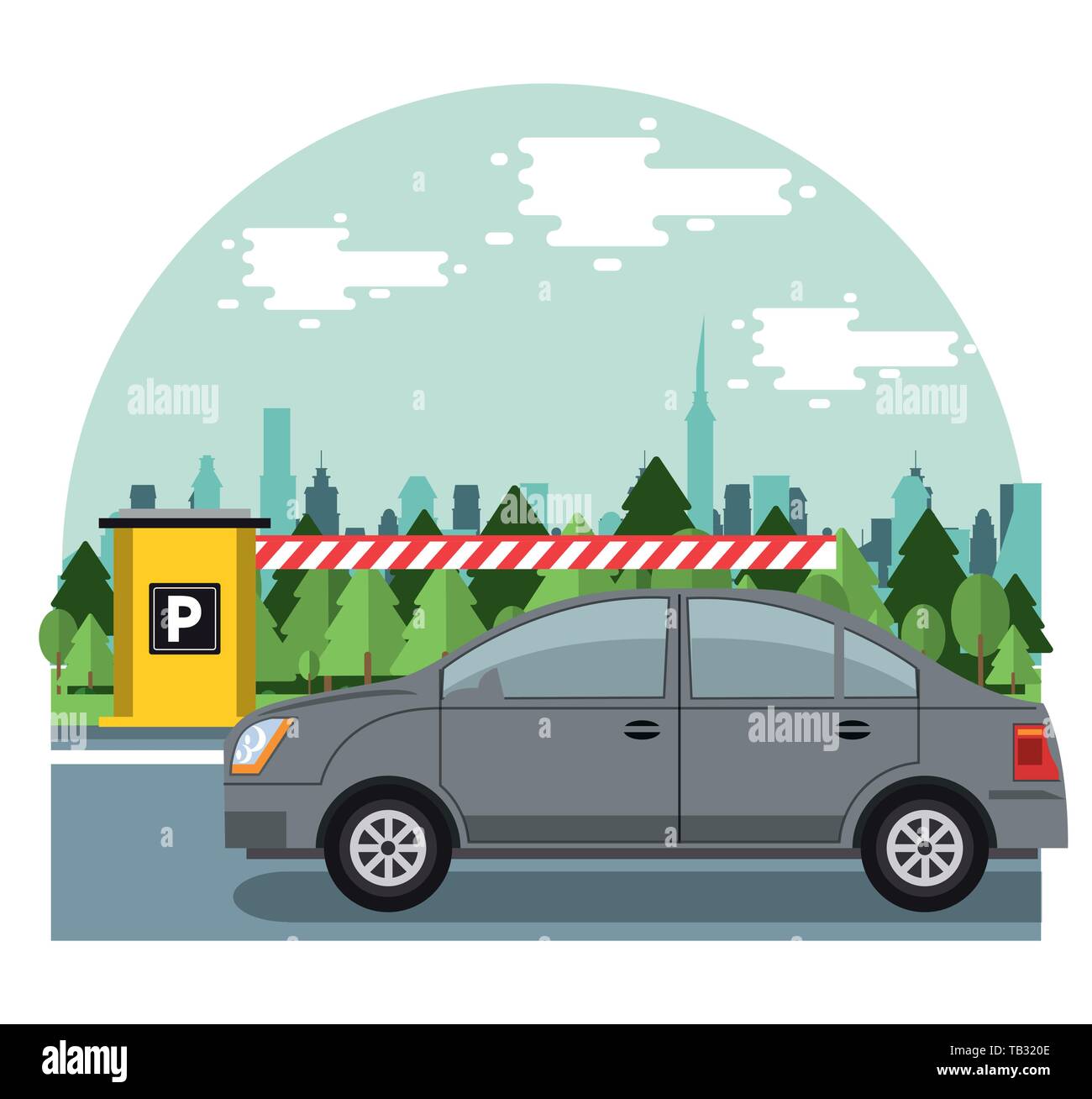 Car parking zone round icon Stock Vector Image & Art - Alamy