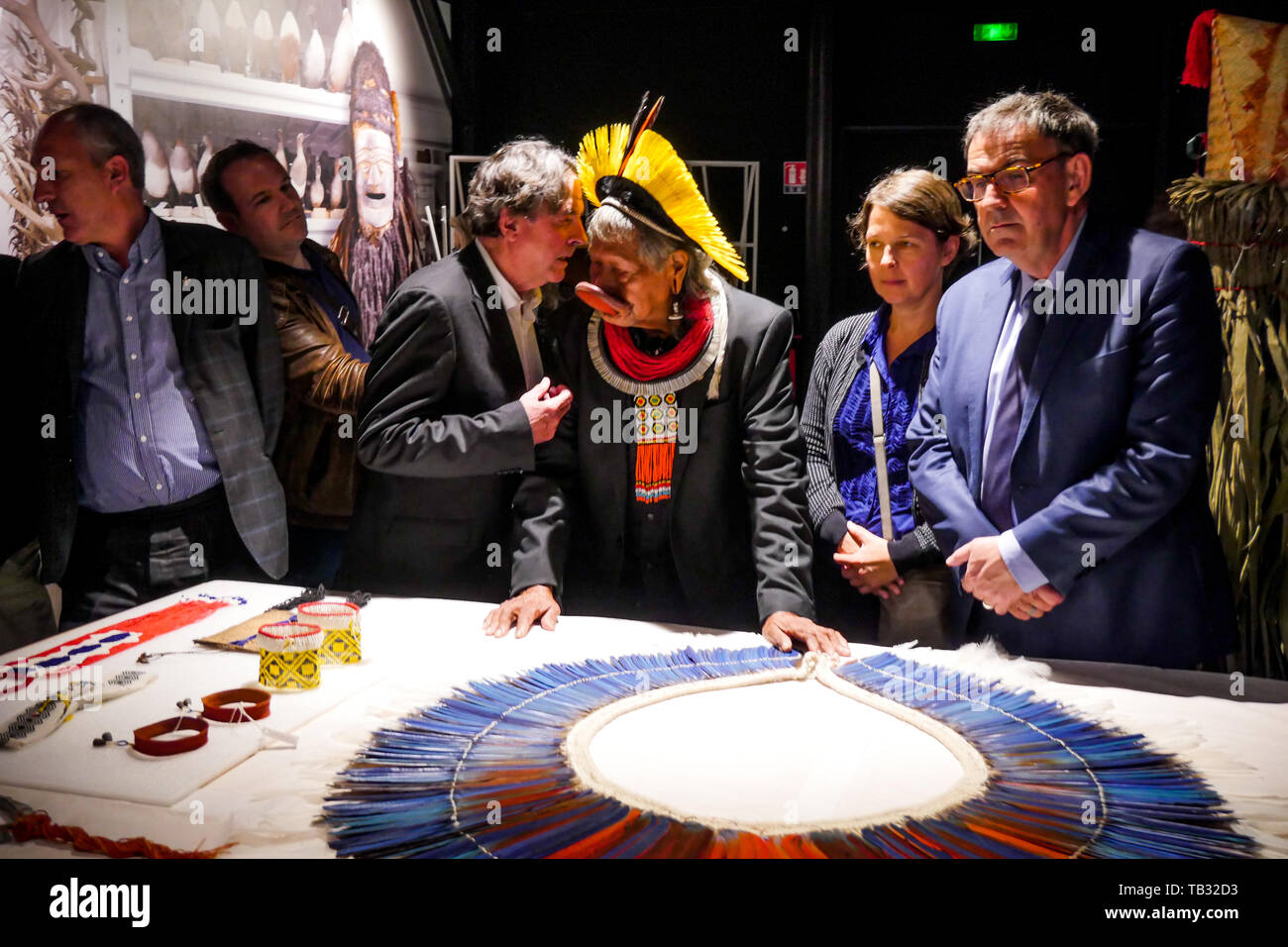 Chief Raoni appears in Lyon, France Stock Photo - Alamy