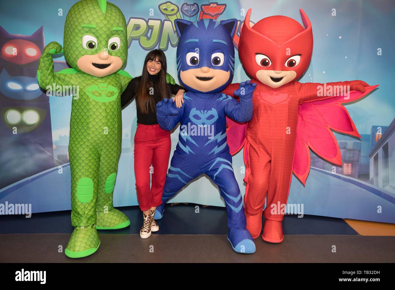 Jennifer Metcalfe at Hamleys to help PJ Masks to save the day... and ...