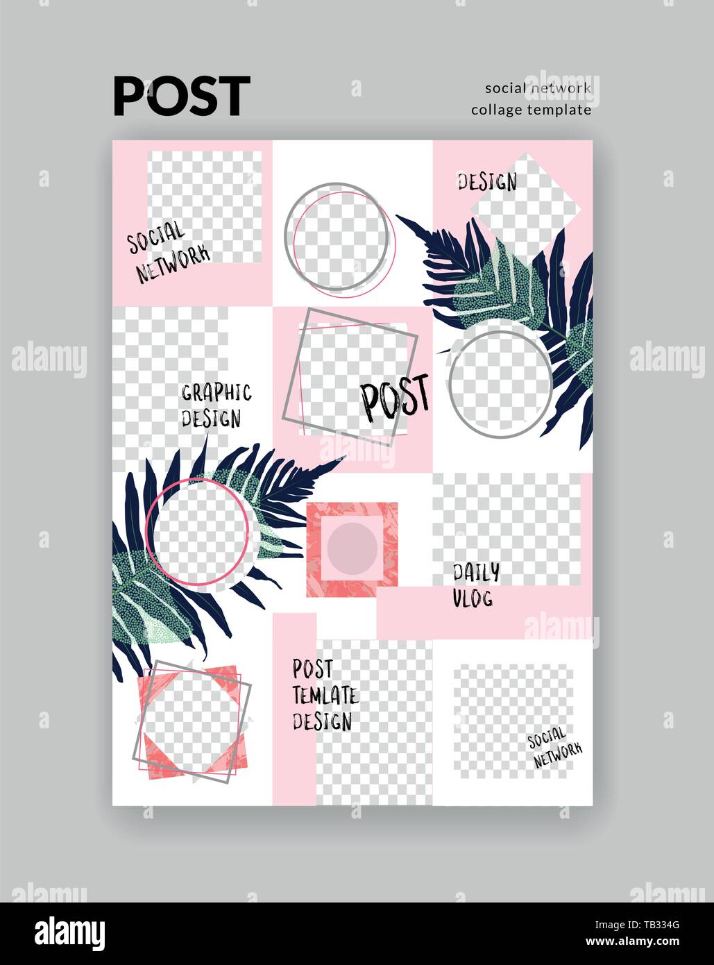 Bckgrounds for social network post. Set of editable square post frame ...