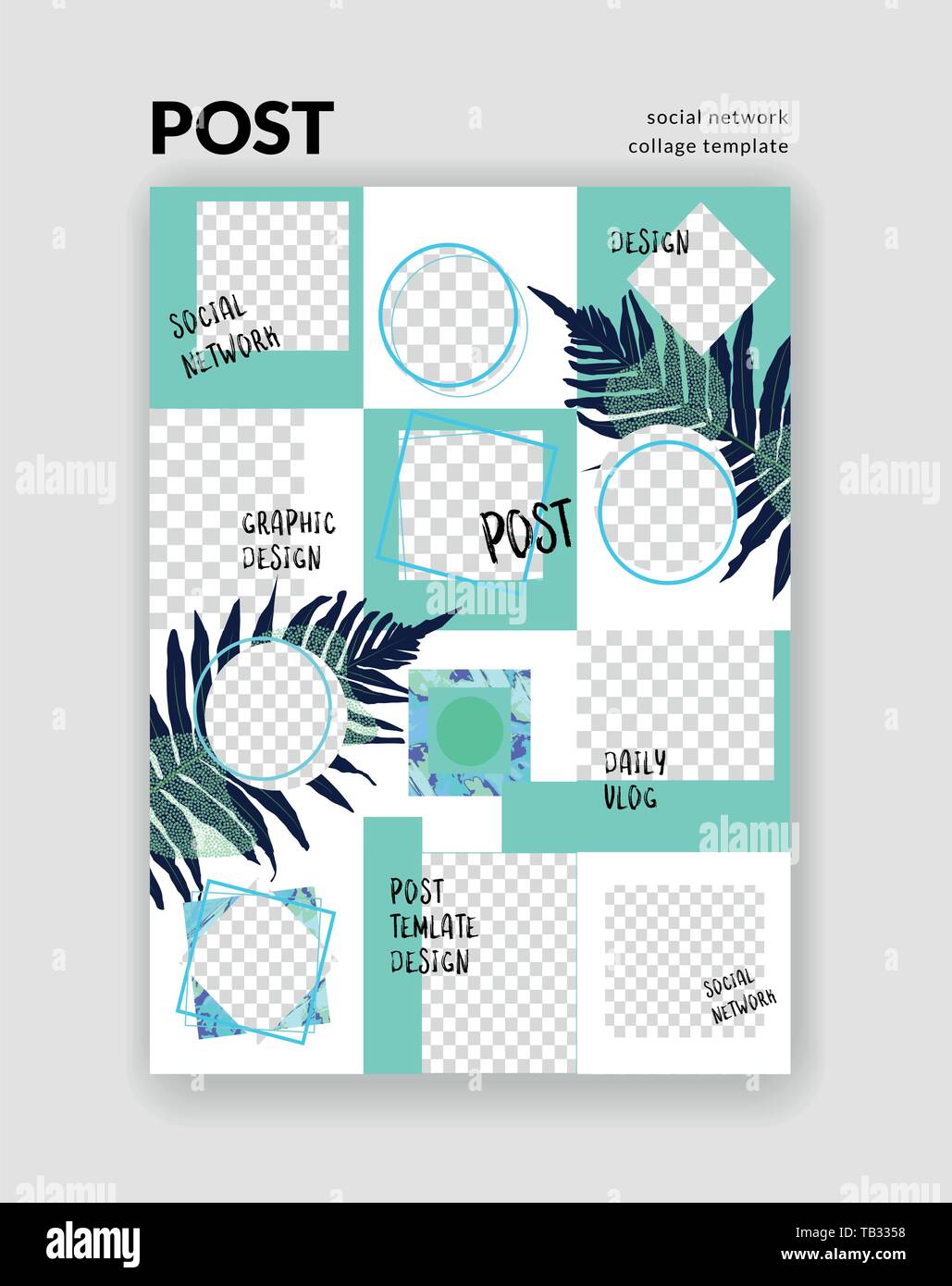 Bckgrounds for social network post. Set of editable square post frame ...