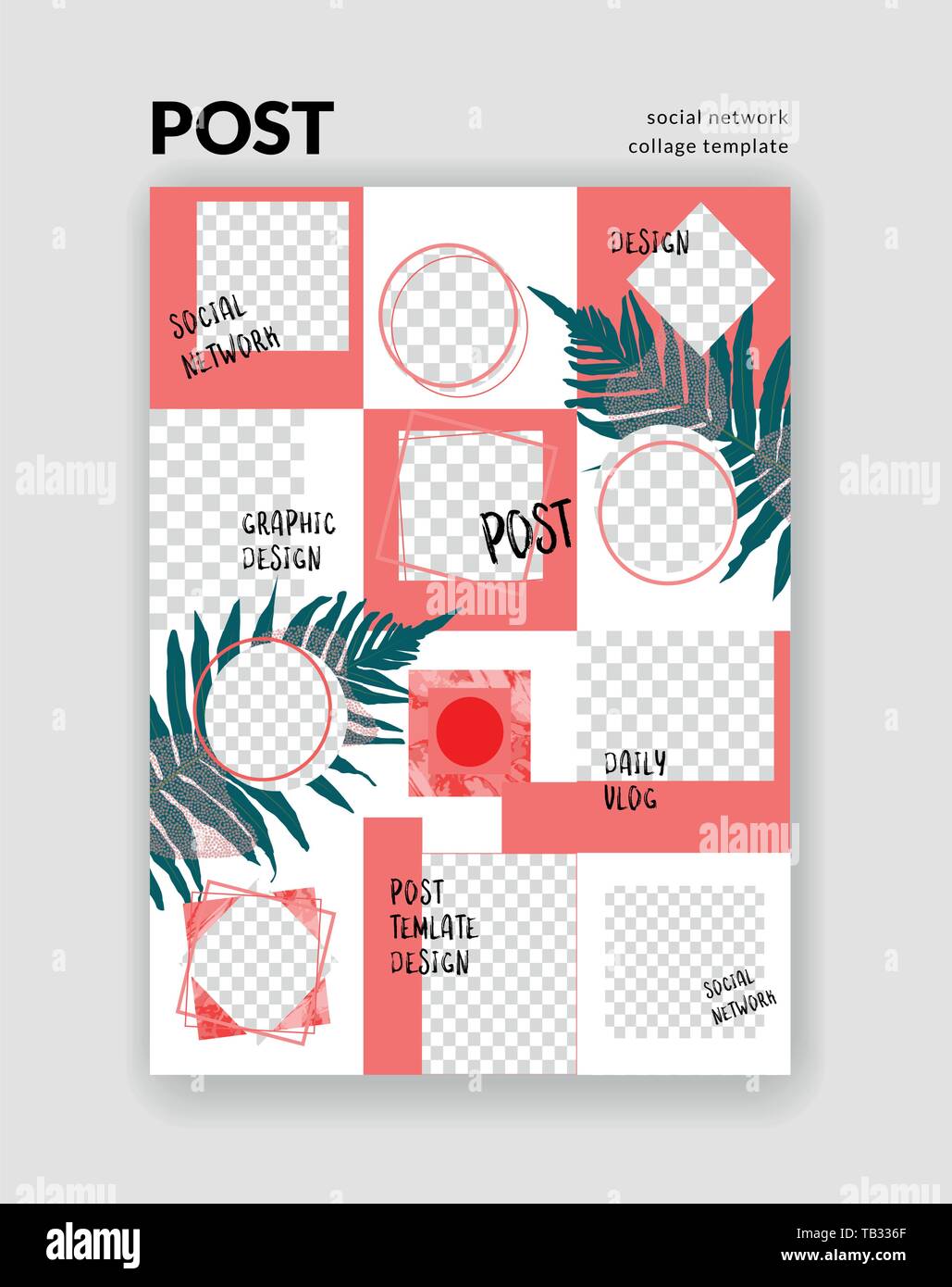 Bckgrounds for social network post. Set of editable square post frame ...