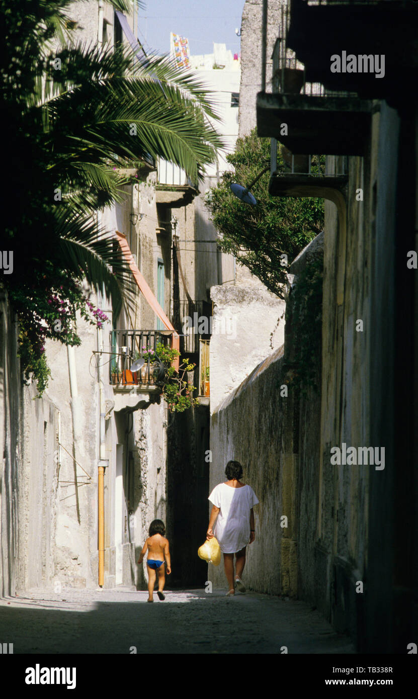 lipari village, lipari island, eolie islands (aeolian Islands), messina ...