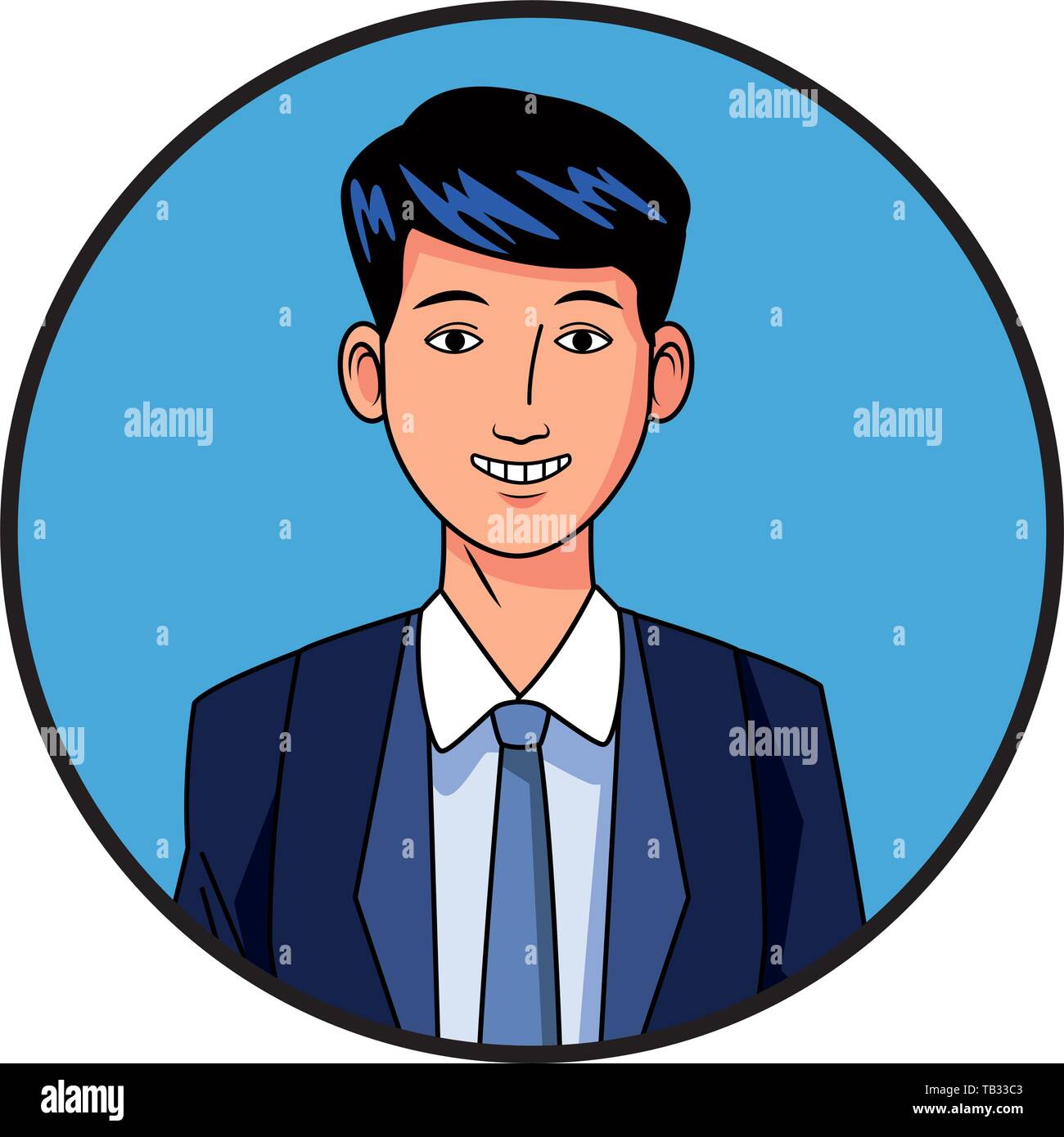 businessman avatar cartoon character profile picture Stock Vector Image ...