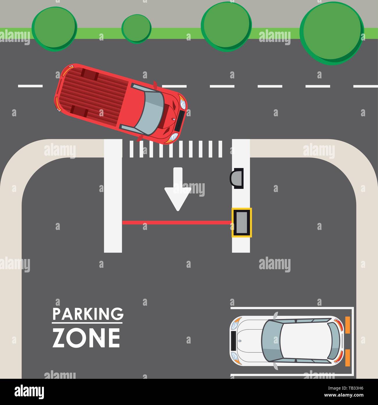 Parking zone topview Stock Vector Image & Art - Alamy
