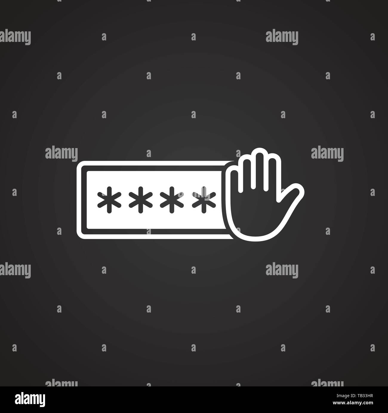 Password related icon on background for graphic and web design. Simple ...