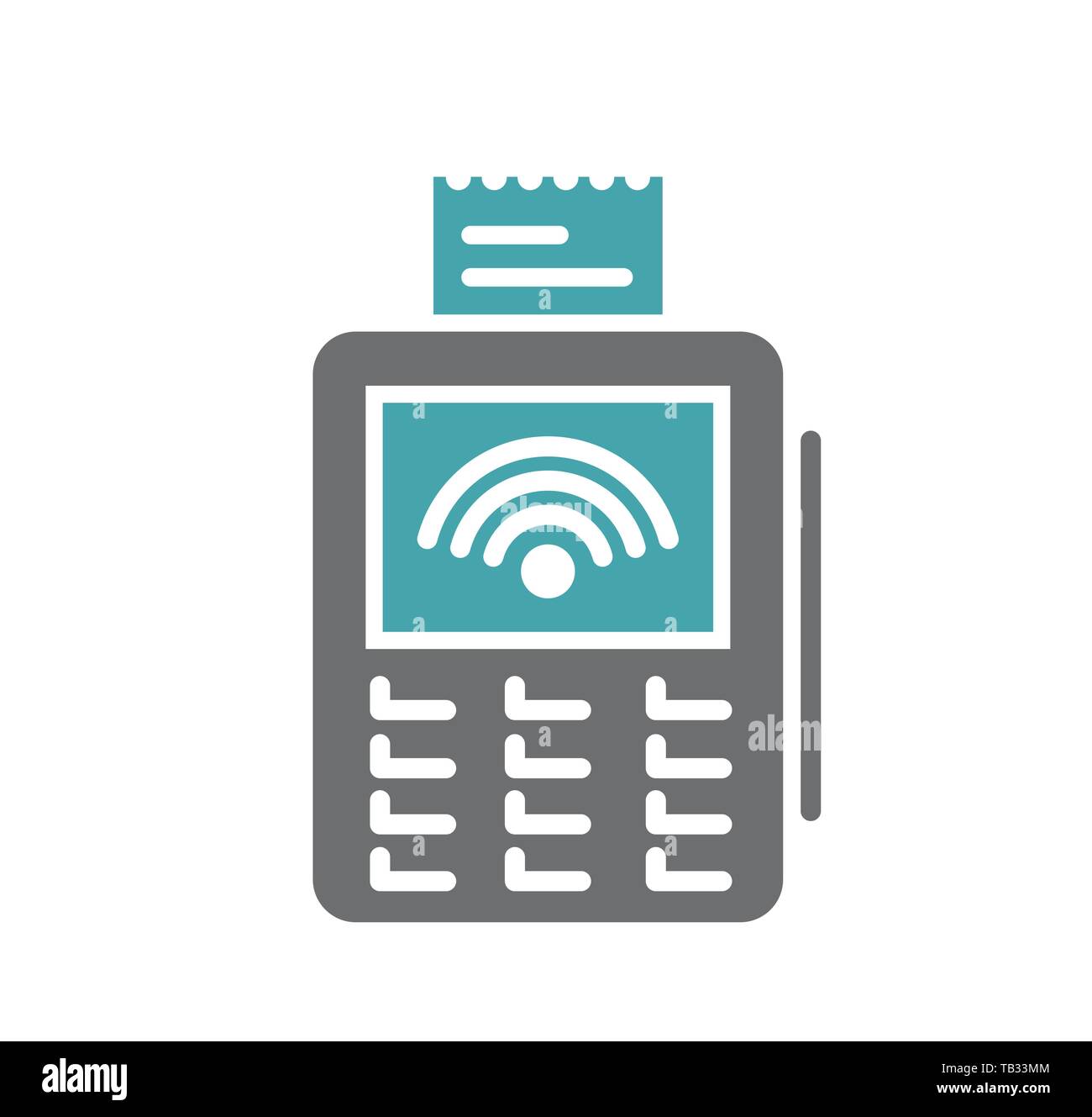 Pos terminal icon on background for graphic and web design. Simple ...