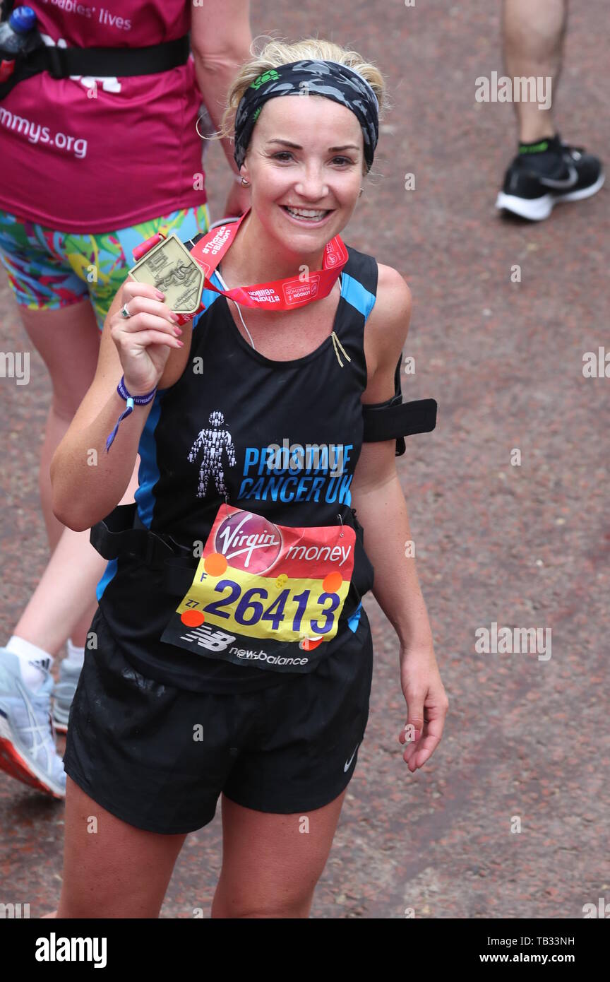 The 2019 Virgin Money London Marathon Featuring: Helen Skelton Where ...