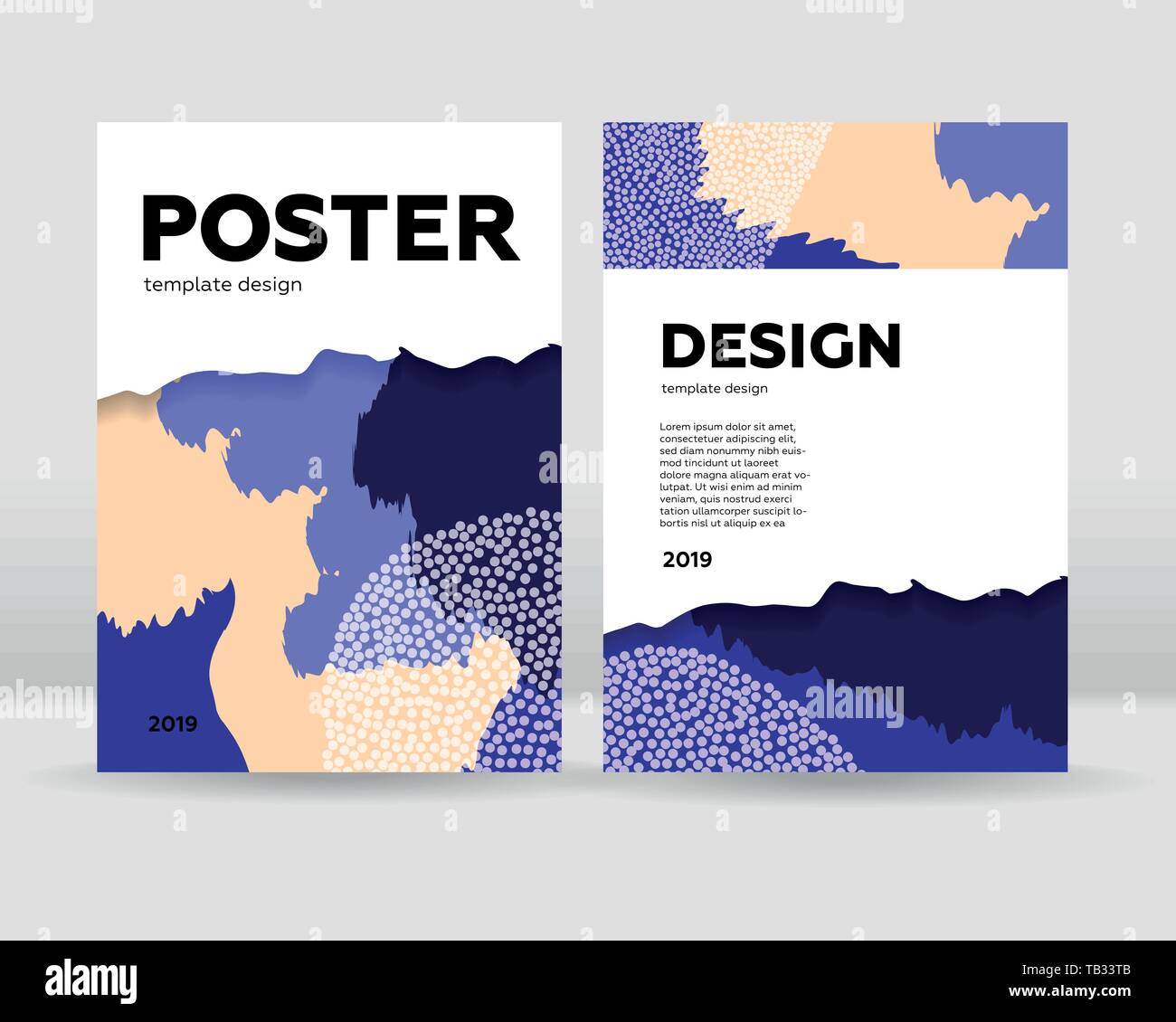 Abstract minimalist paper cut cover template. It can be used for ...