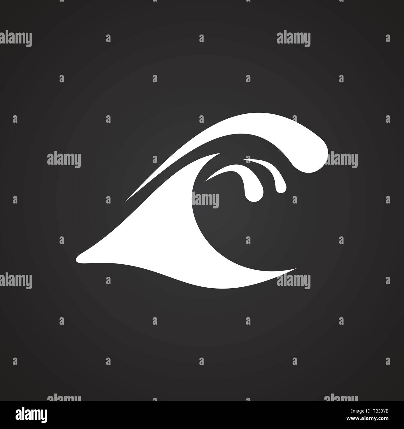Wave icon on background for graphic and web design. Simple vector sign ...