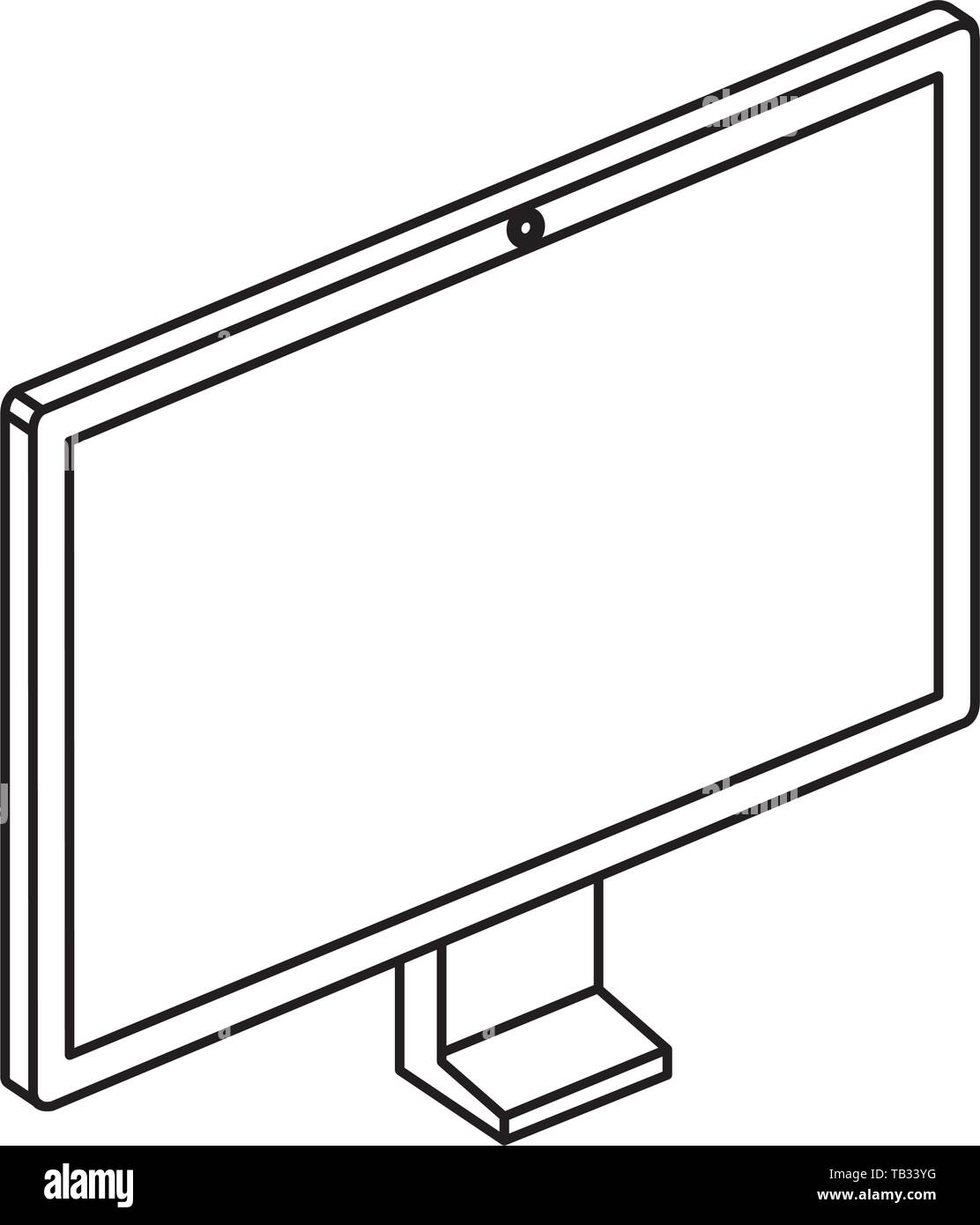 computer desktop monitor device icon Stock Vector Image & Art - Alamy