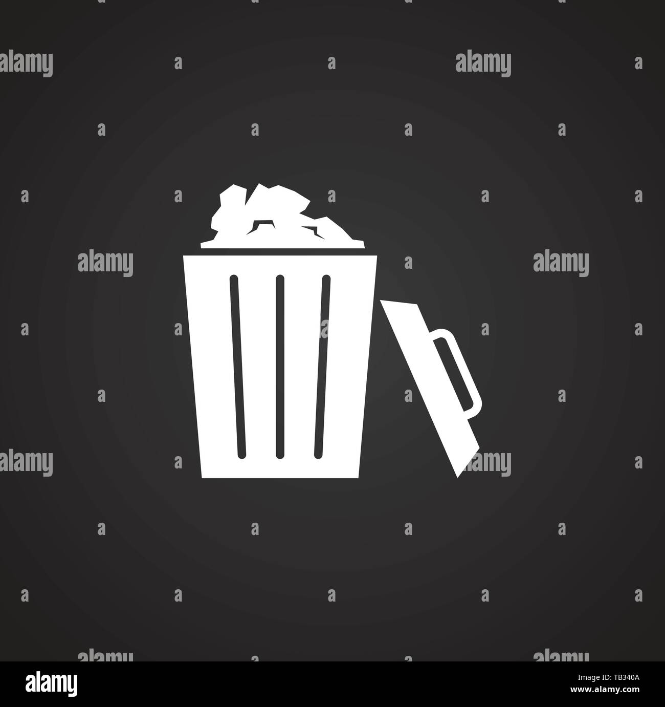 Garbage related icon on background for graphic and web design. Simple ...
