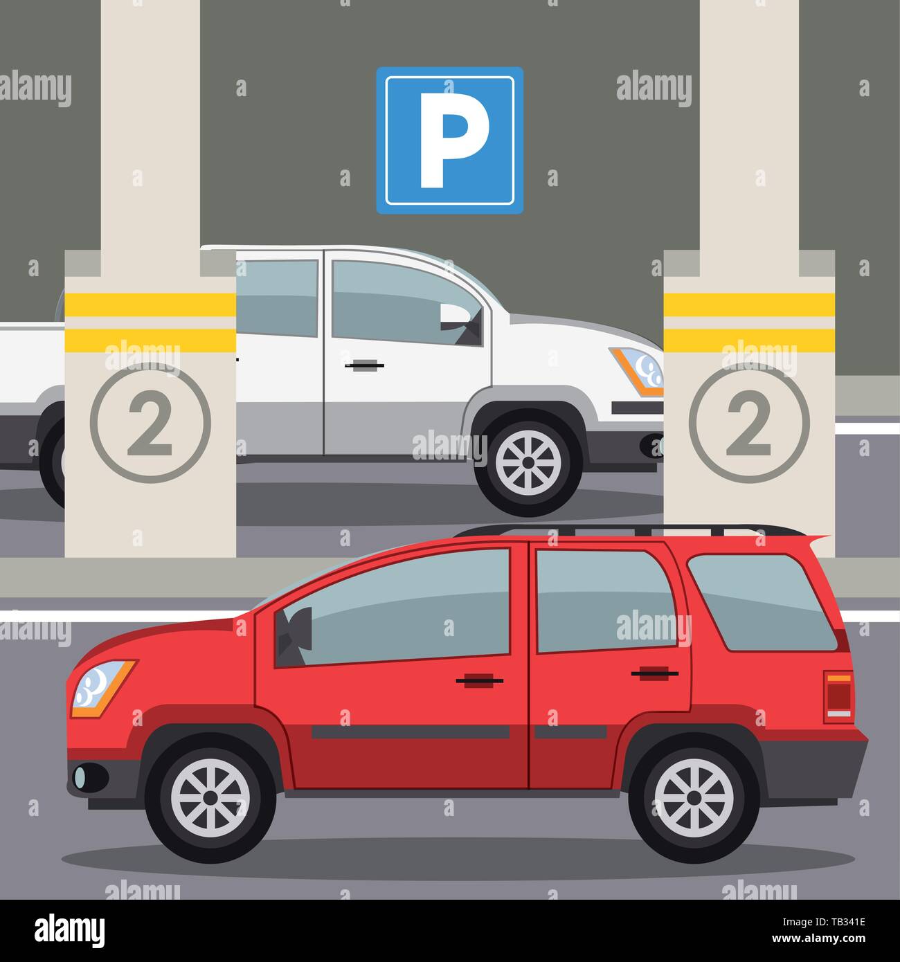Car parking zone Stock Vector Image & Art - Alamy