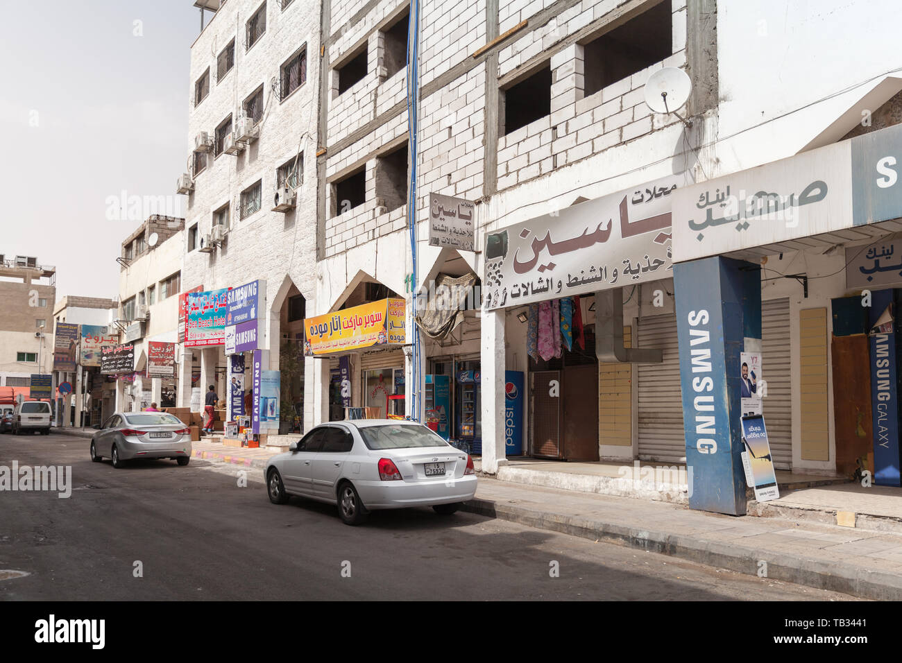 Aqaba, Jordan - May 18, 2018: Street view of Aqaba at sunny day ...