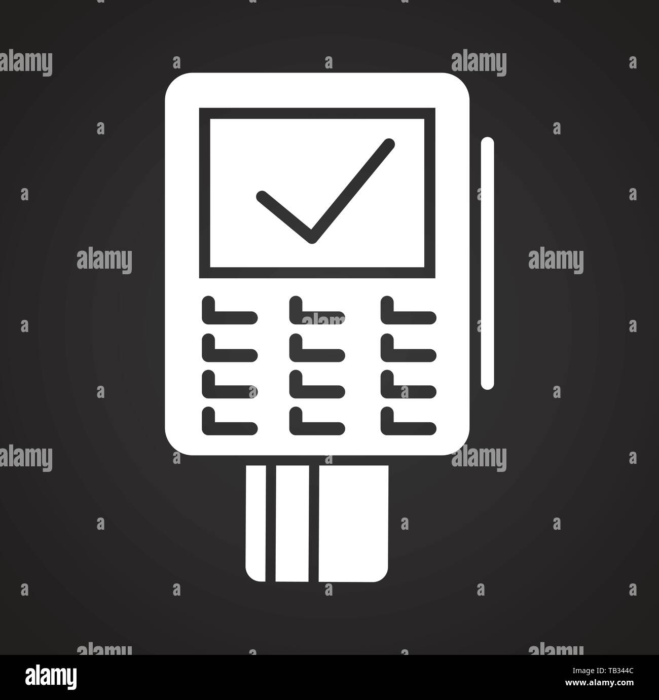 Pos terminal icon on background for graphic and web design. Simple ...
