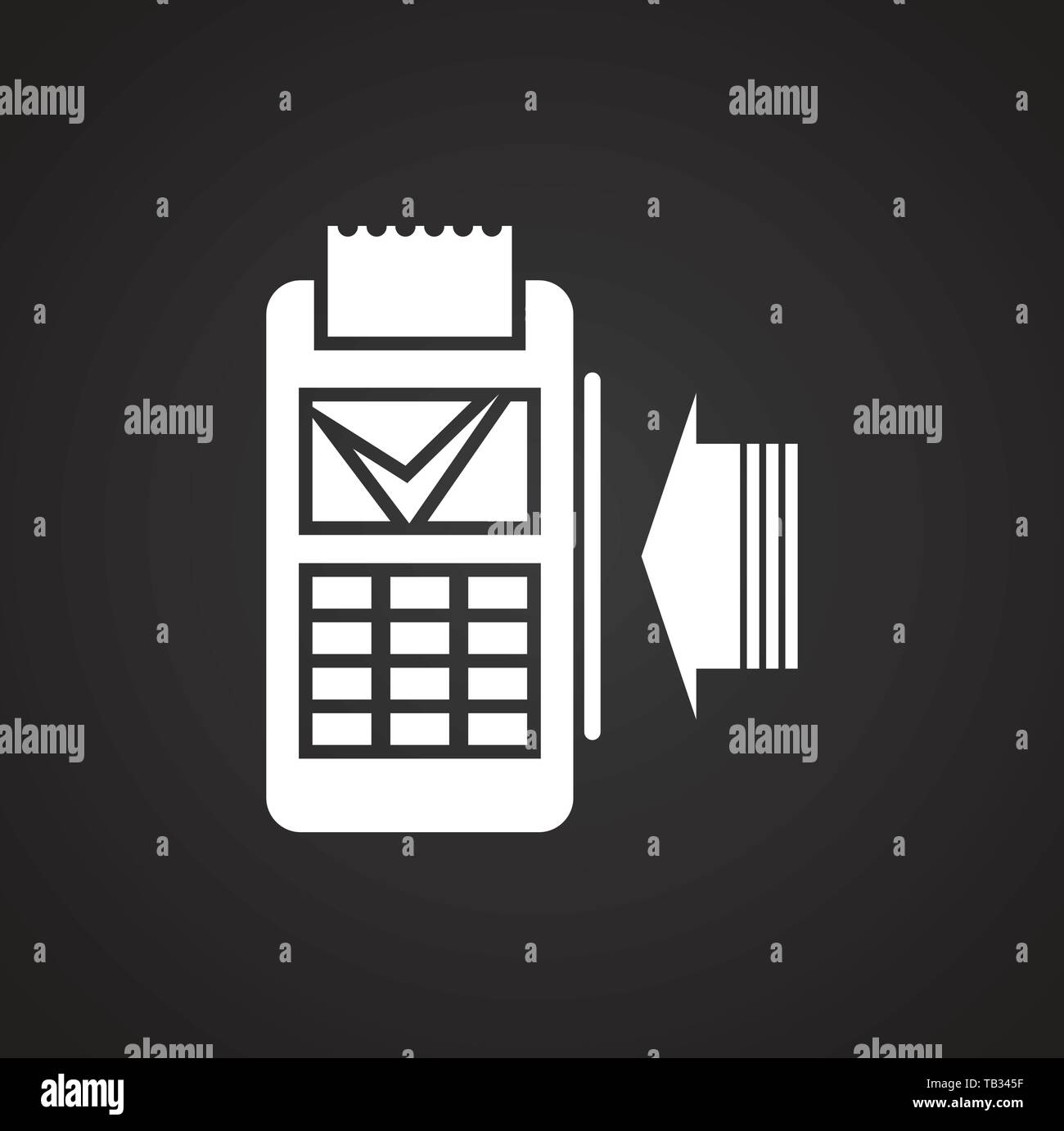 Pos terminal icon on background for graphic and web design. Simple ...