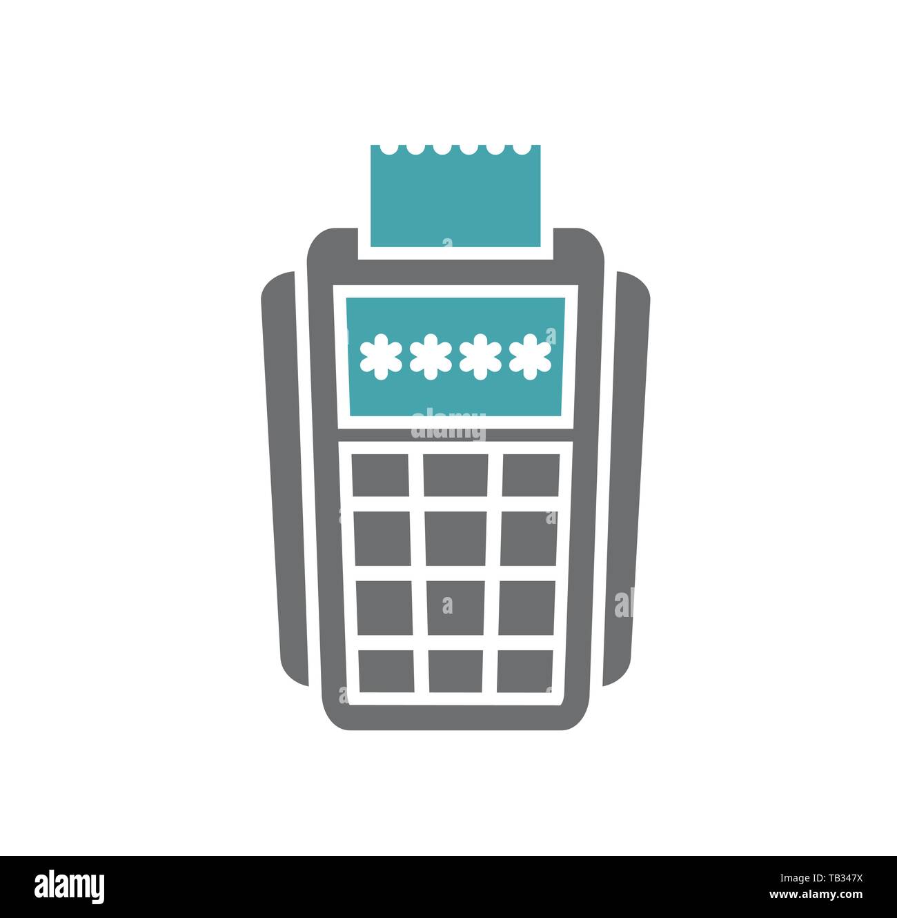 Pos terminal icon on background for graphic and web design. Simple ...