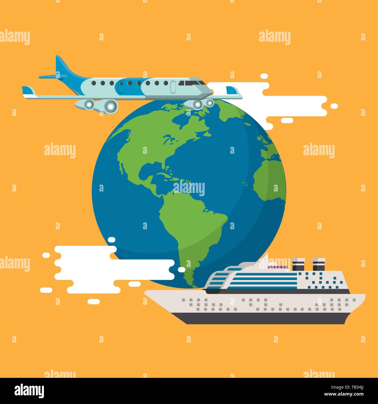 Vacations tourist cruise destination Stock Vector Images - Alamy
