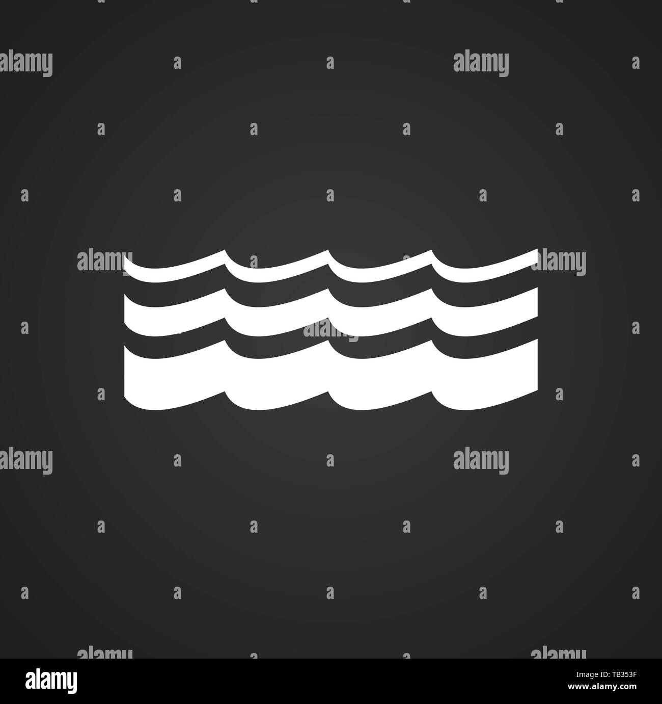 Wave icon on background for graphic and web design. Simple vector sign ...