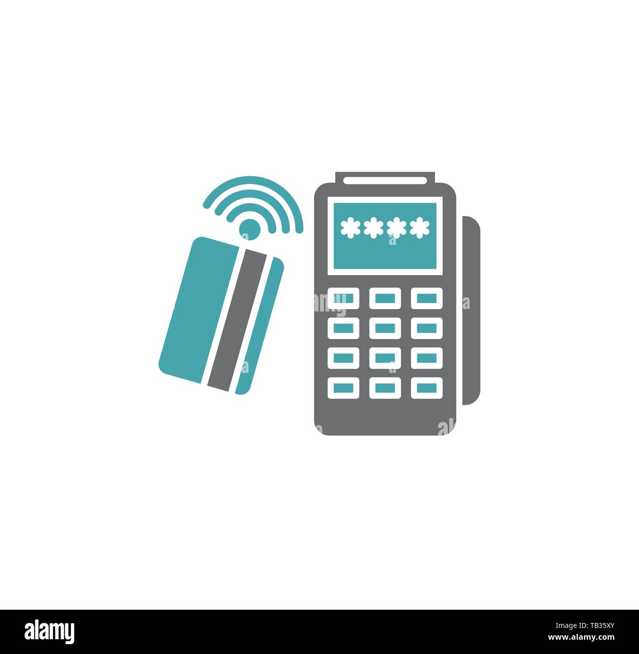 Pos terminal icon on background for graphic and web design. Simple ...