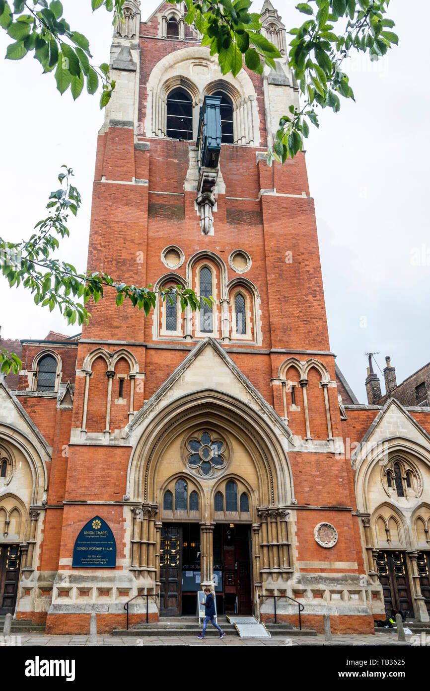 The Union Chapel, a Gothic style 19th-century church, homeless drop-in ...