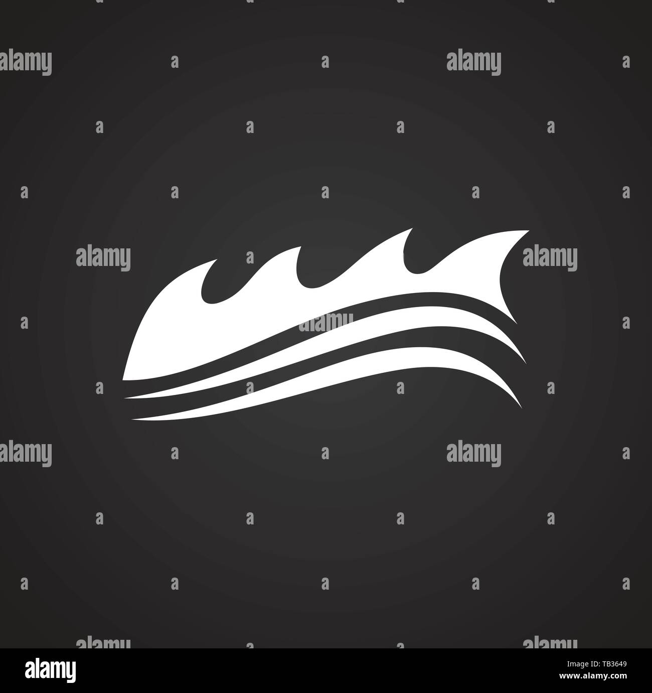 Wave icon on background for graphic and web design. Simple vector sign ...