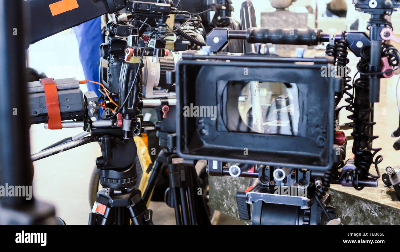 Image of filming crew equipment Stock Photo - Alamy