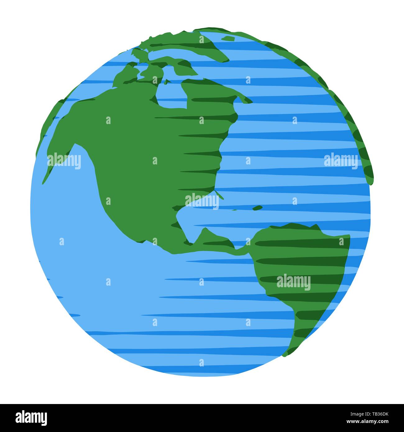 Comic style globe with USA and Canada in comic style globe for simple ...