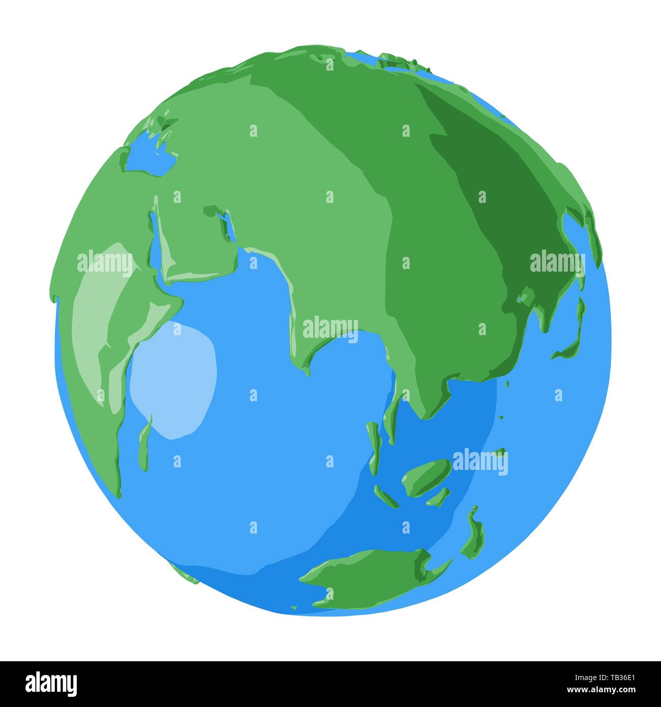 India map in cartoon style hi-res stock photography and images - Alamy