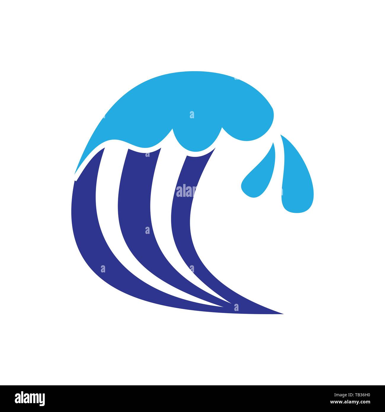 Wave splashing on beach Stock Vector Images - Alamy