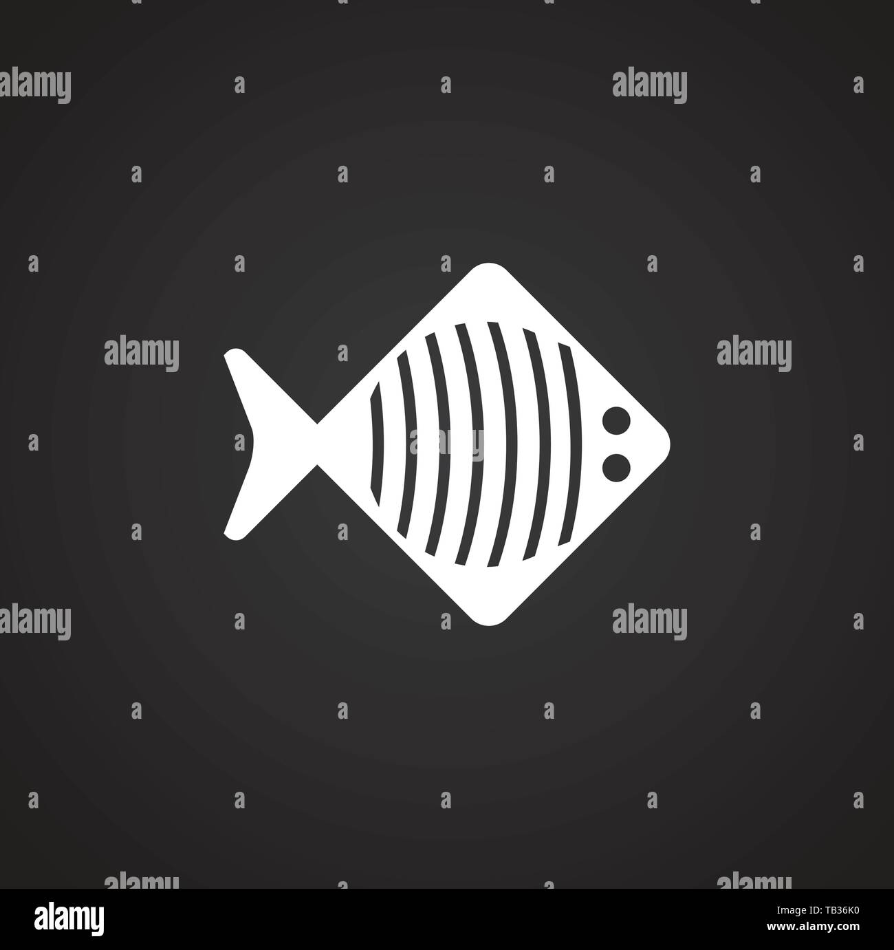 Fish icon on background for graphic and web design. Simple illustration ...