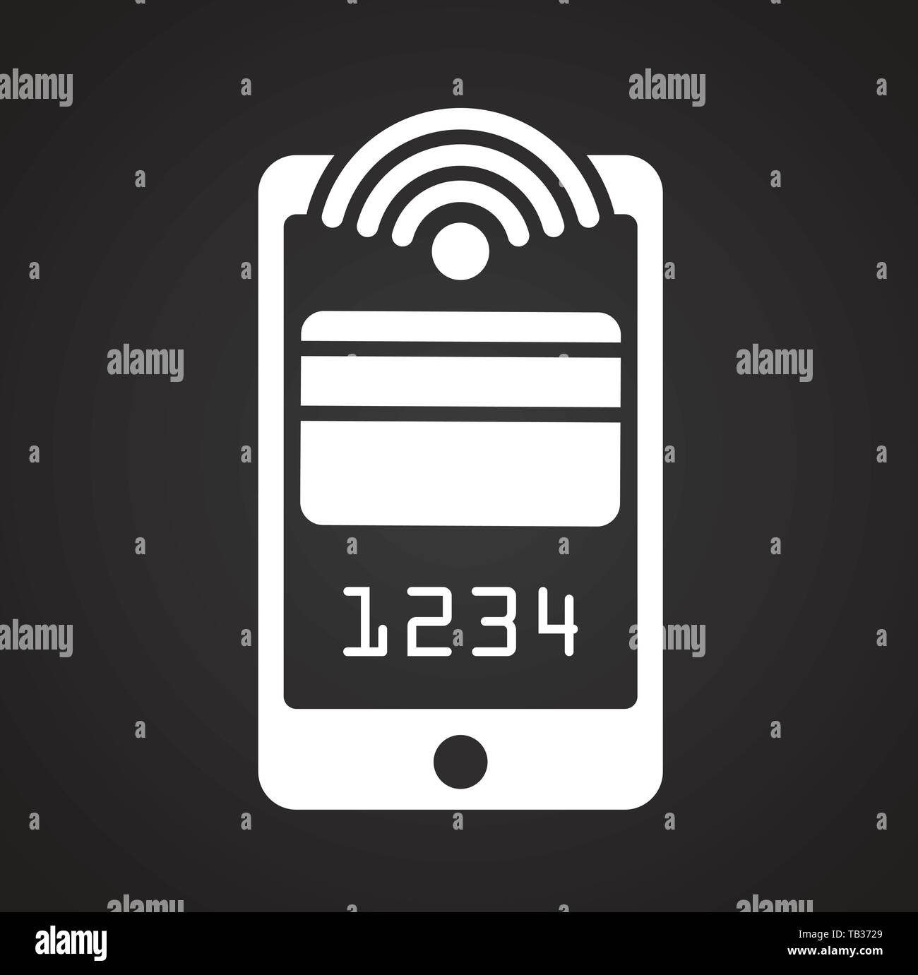 Pos terminal icon on background for graphic and web design. Simple ...