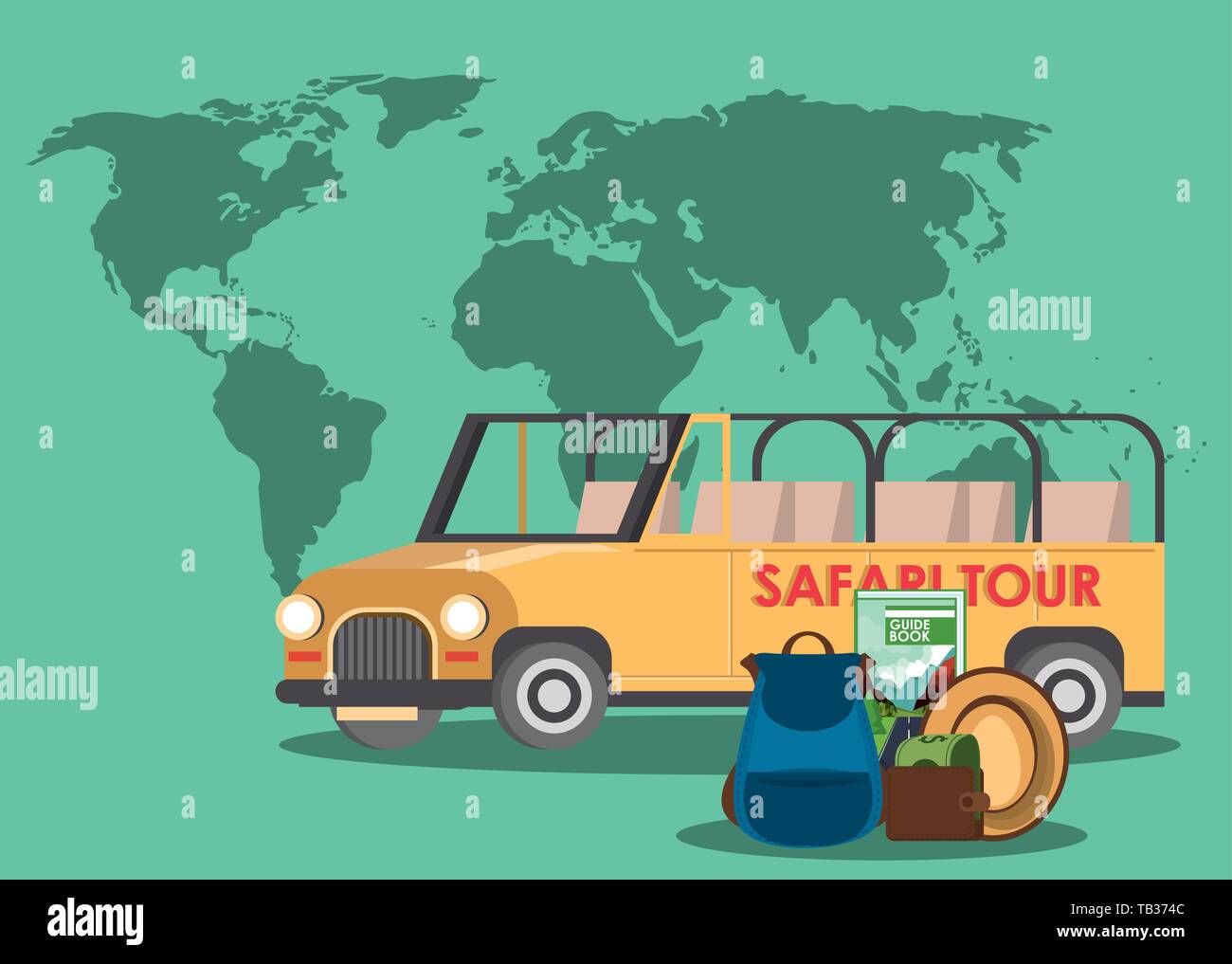 Safari tour guide Stock Vector Images - Alamy