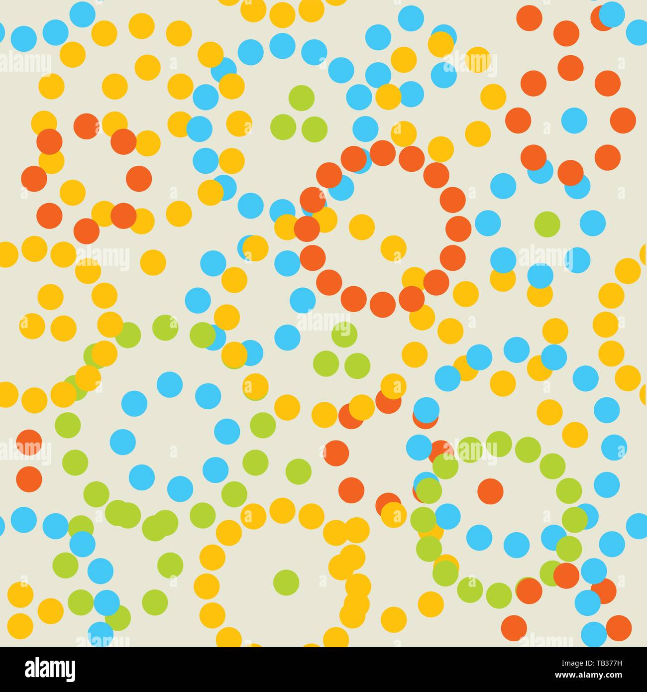 Vector illustration. Seamless background with dots in circles. Pastel ...