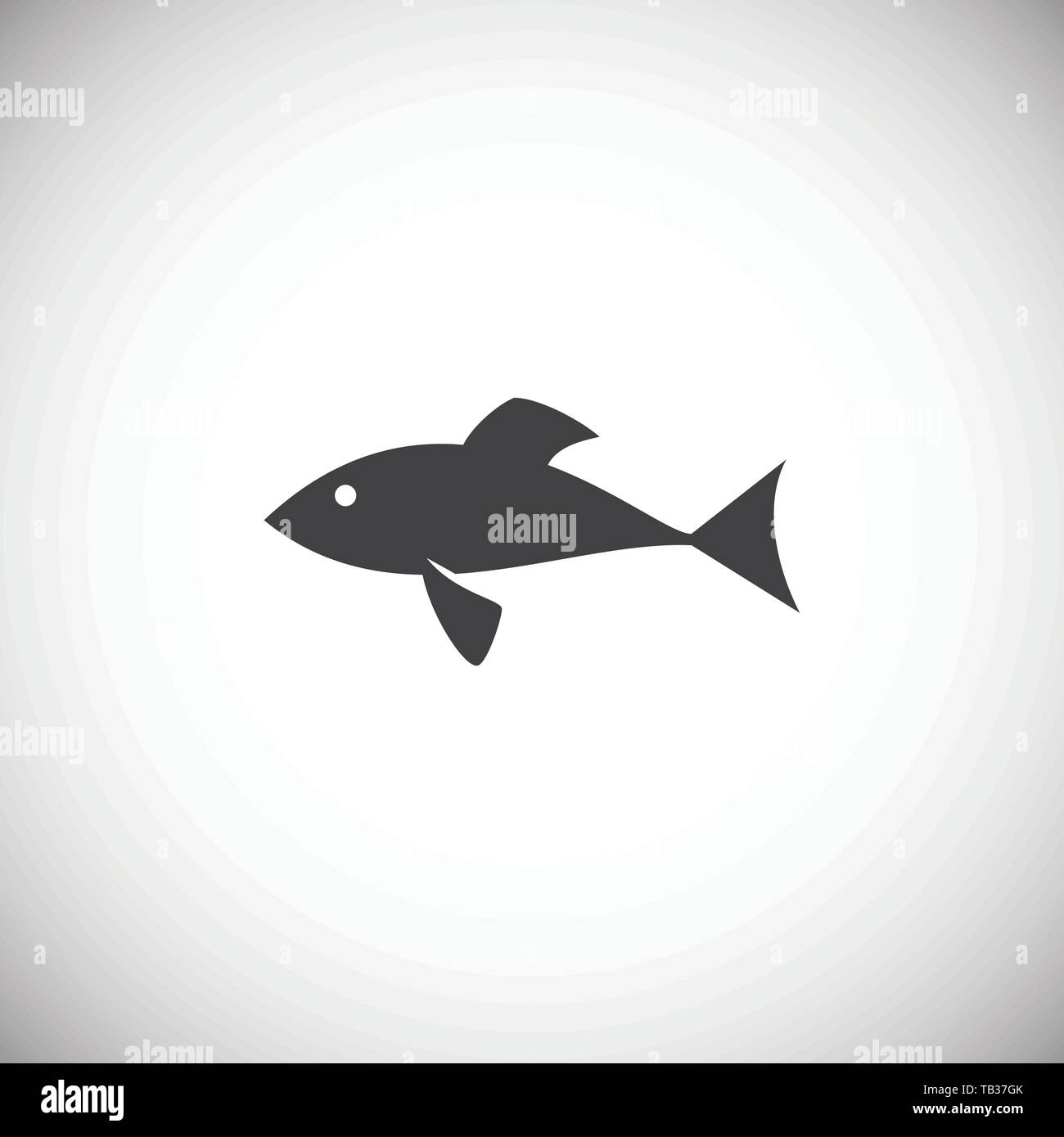 Fish icon on background for graphic and web design. Simple illustration ...