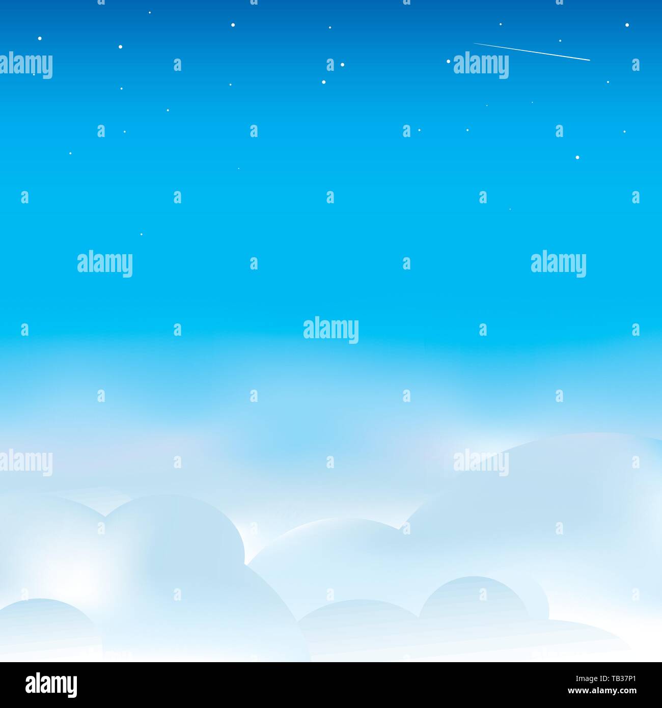 Vector illustration. Cloudscape background. Open sky with clouds and ...