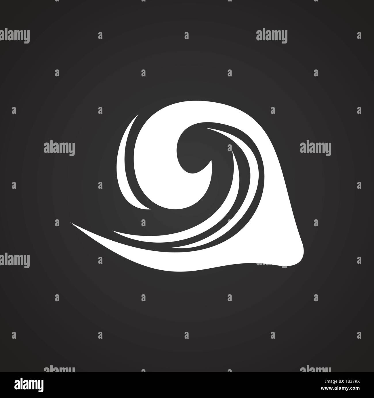 Wave icon on background for graphic and web design. Simple vector sign ...