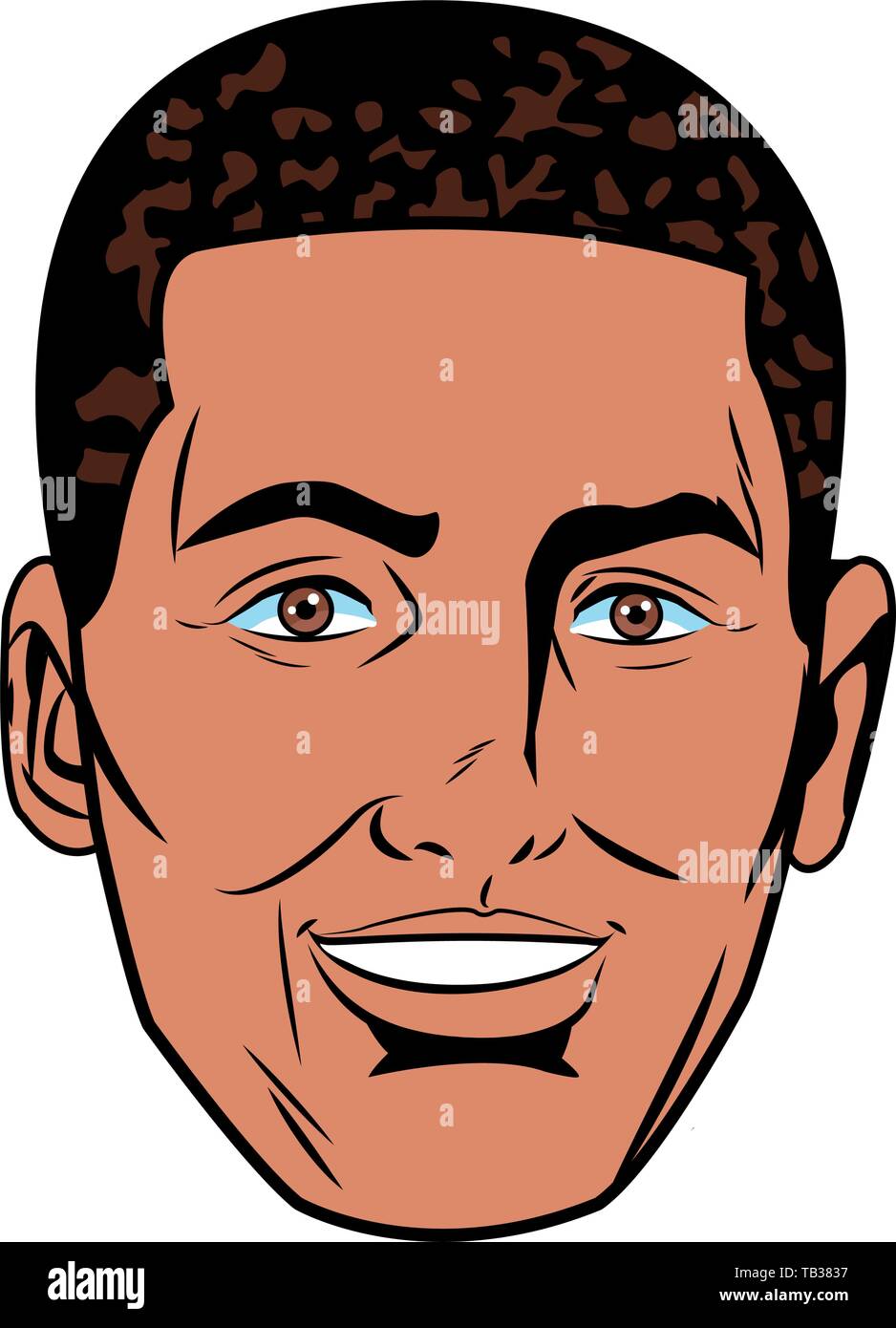 Pop art handsome man smiling isolated Stock Vector Image & Art - Alamy