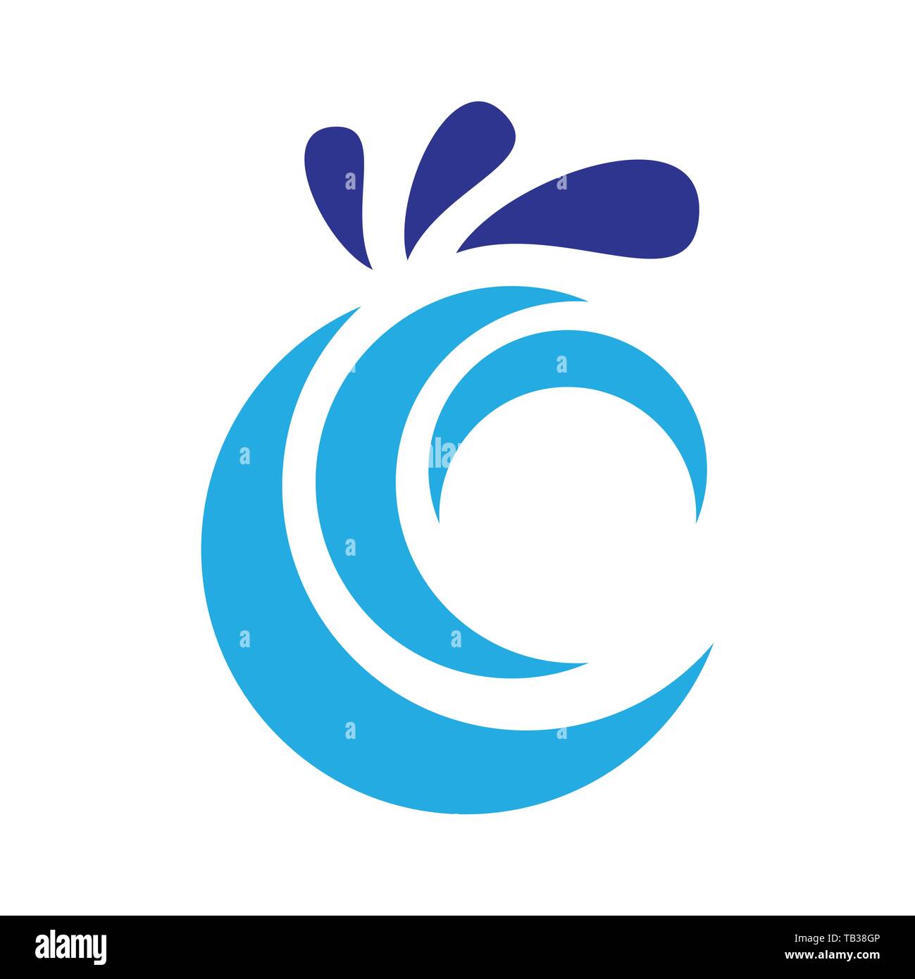 Wave icon on background for graphic and web design. Simple vector sign ...